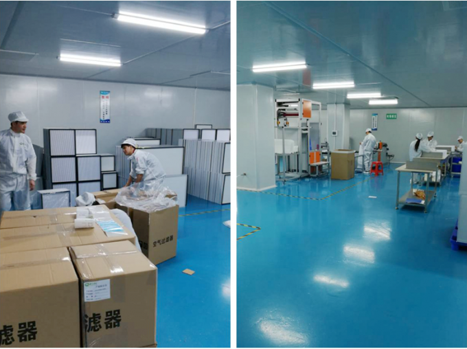 Ultra Clean Down Flow Clean Room Booth Class 100-100,000 For Cosmetic ...