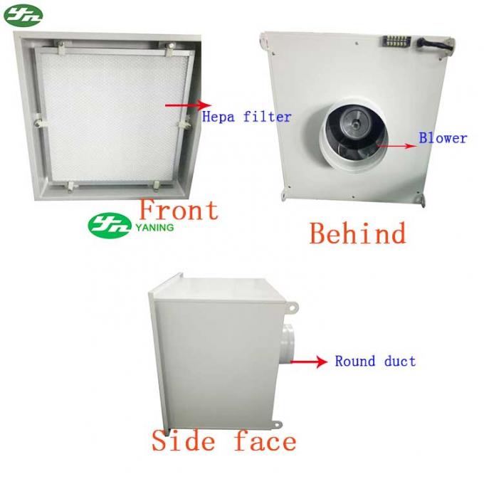 Blower FFU Fan Filter Unit Steel Material Powder Coating Hepa Box With Fan