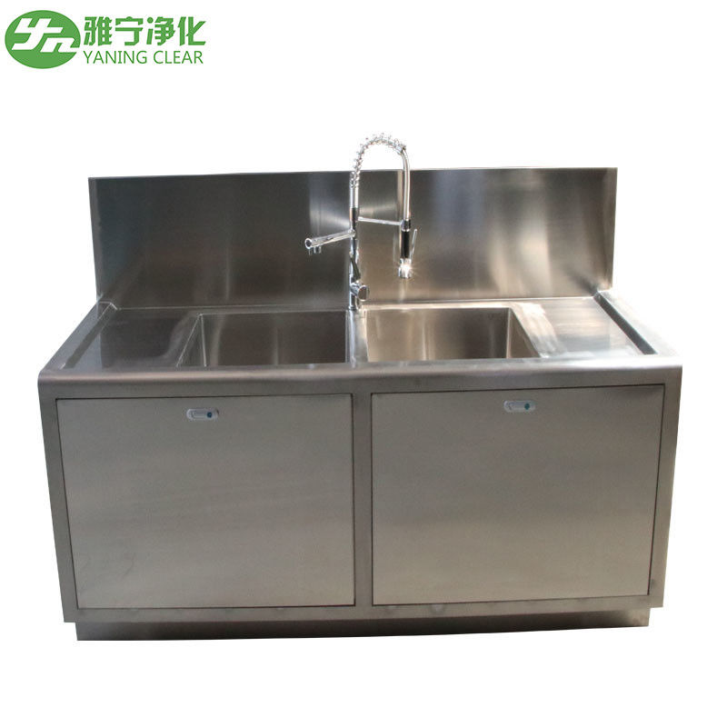 Two Basin Laboratory Medical Grade Stainless Steel Sinks With One ...