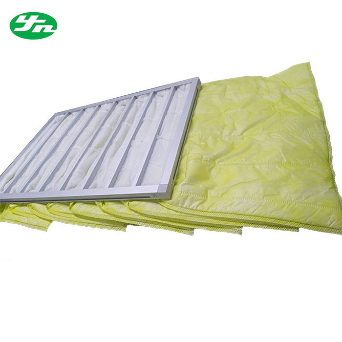 Medium Pocket Air Filter , Washable F8 Air Bag Filter Hvac Duct Cleaning