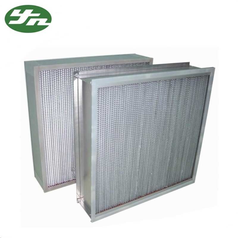 High Temp HEPA Air Filter Size Customized Aluminium Foil Separate For ...