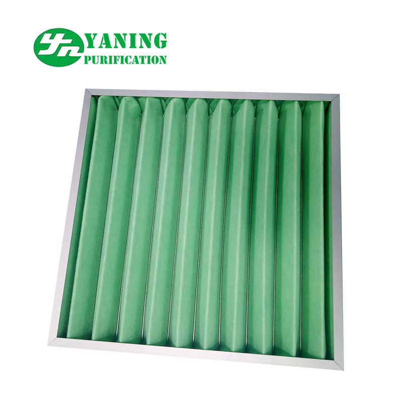 Synthetic Fiber Material G4 Pleated Panel Filter 595x595x46mm Aluminum ...