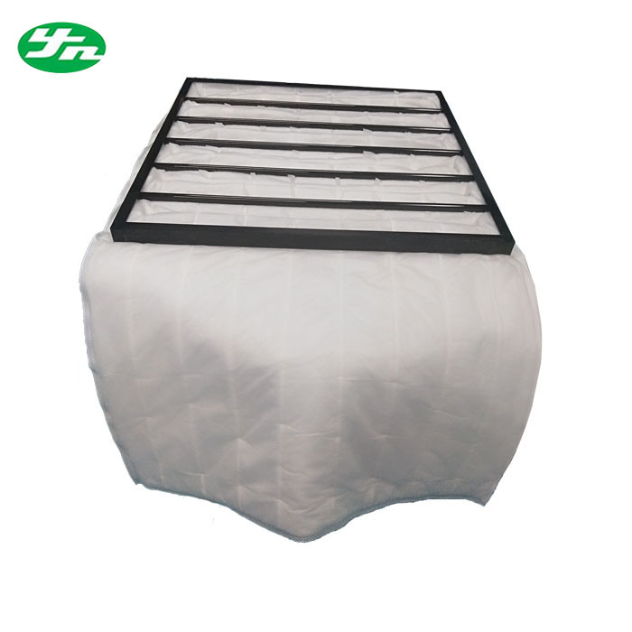 Plastic Frame Pocket Air Filter Synthetic Media , 6 Units Pocket Number