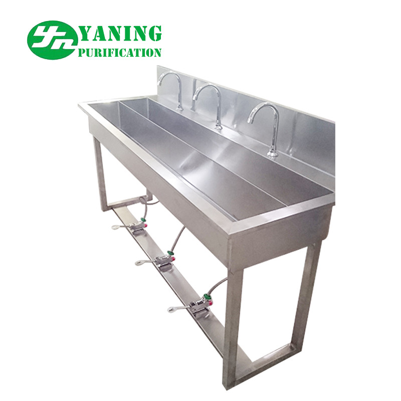 Foot Operated Stainless Steel Hand Wash Basin Sink For Laboratory ...