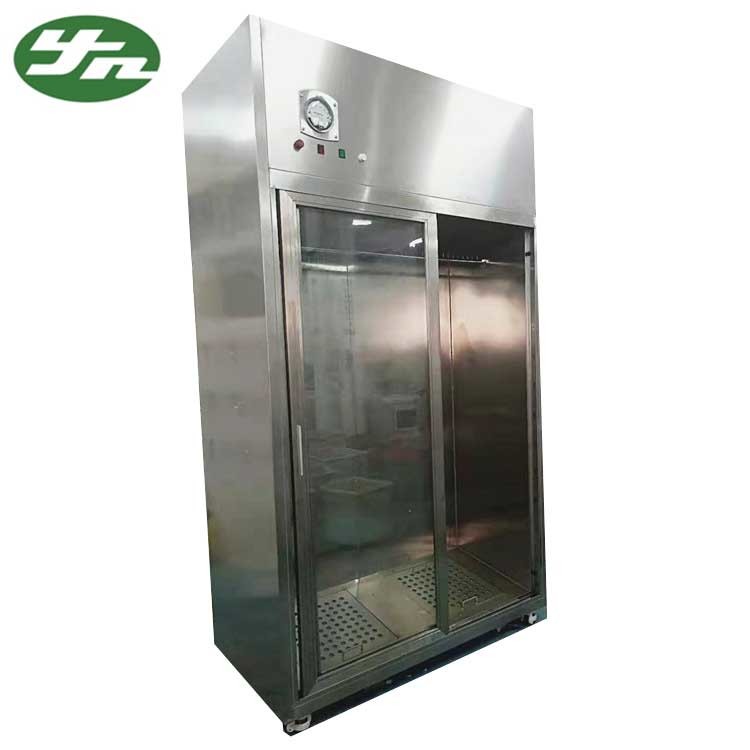 Low Noise Clean Room Garment Cabinet 304 SUS Laminar Flow Smock Stocker ...