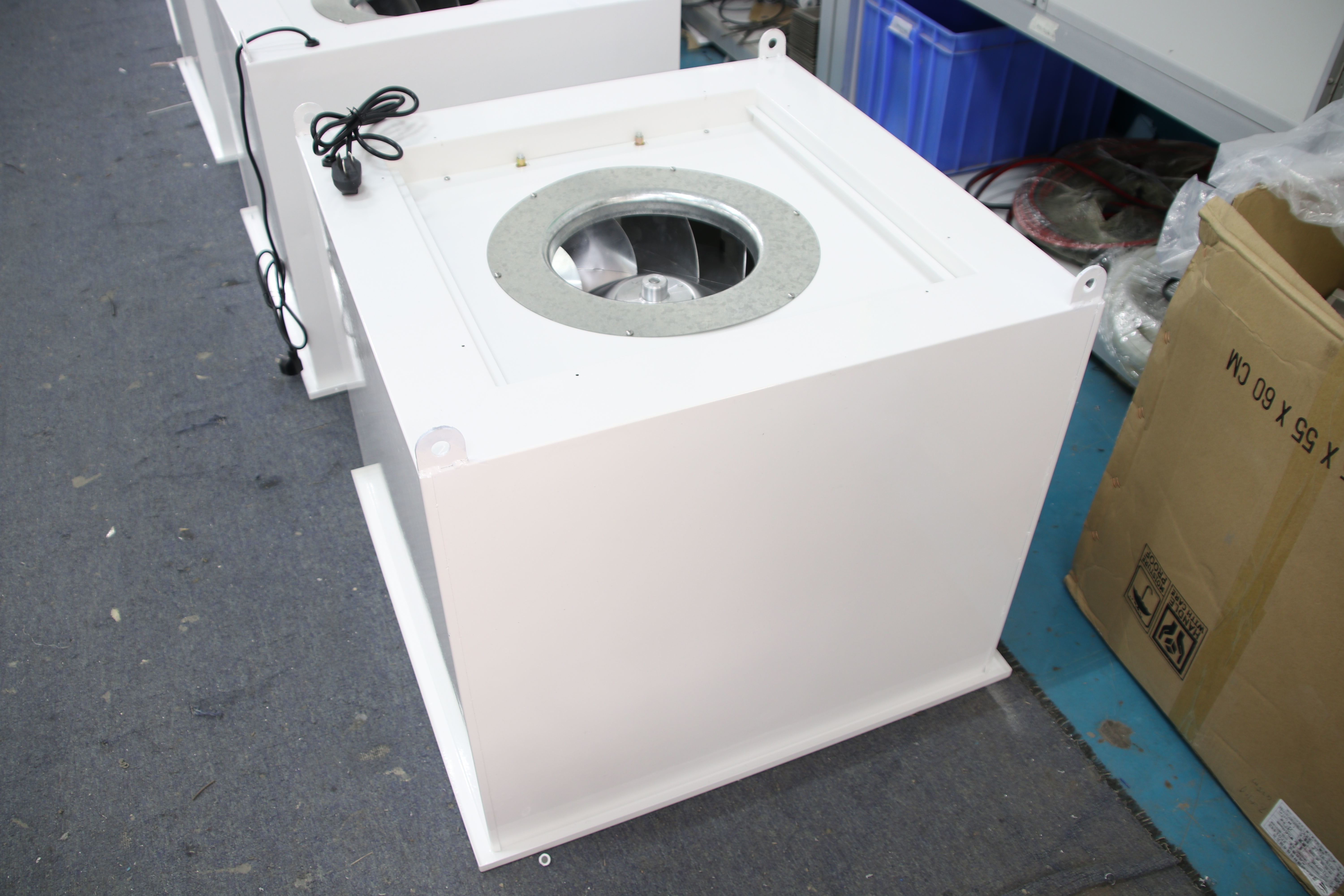 Round Duct 250mm Clean Room Hepa Filter Box H12 Disposable