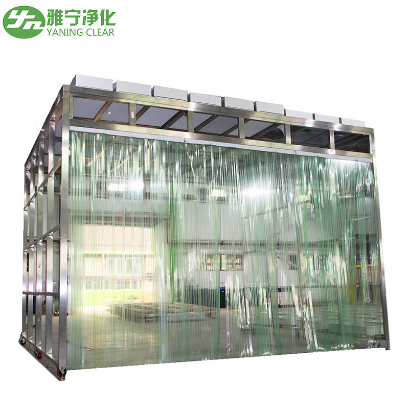 Modular Clean Room Booth Standard Dust Free FFU Soft Wall Clean Room ...