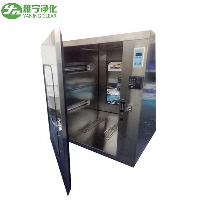 Stainless Steel Pass Box External Door / Embedded Door Cleanroom Pass Box